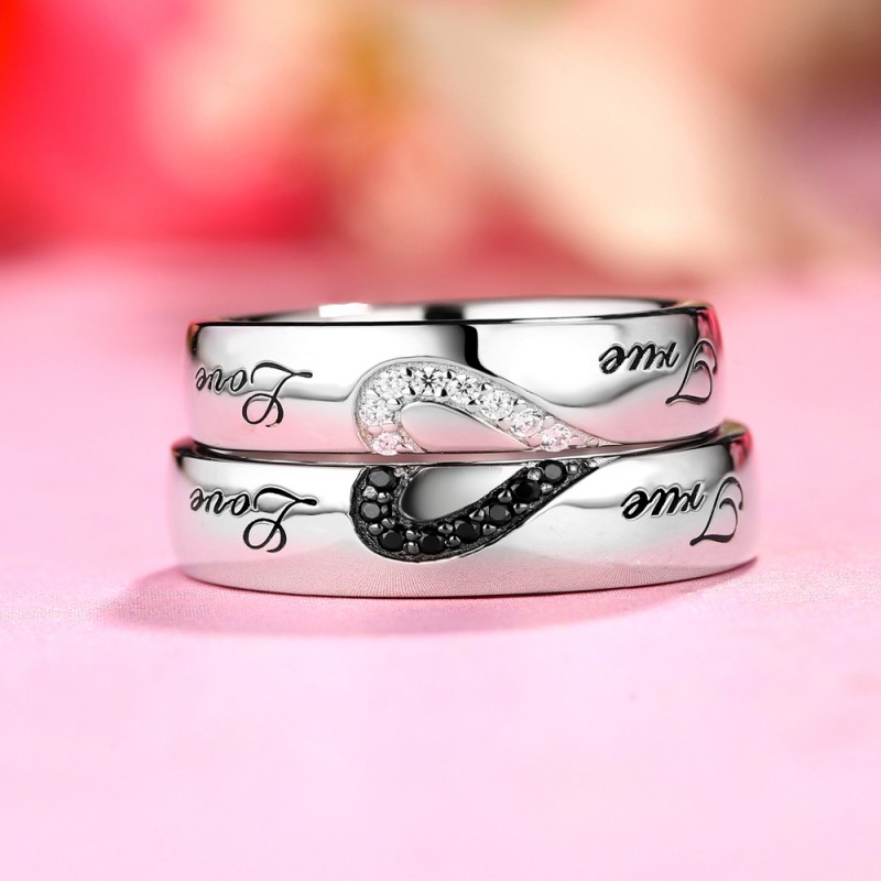 infinity love couple ring
